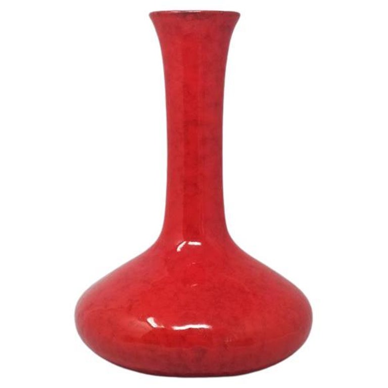 1970s Amazing Italian Space Age Red Vase For Sale at 1stDibs