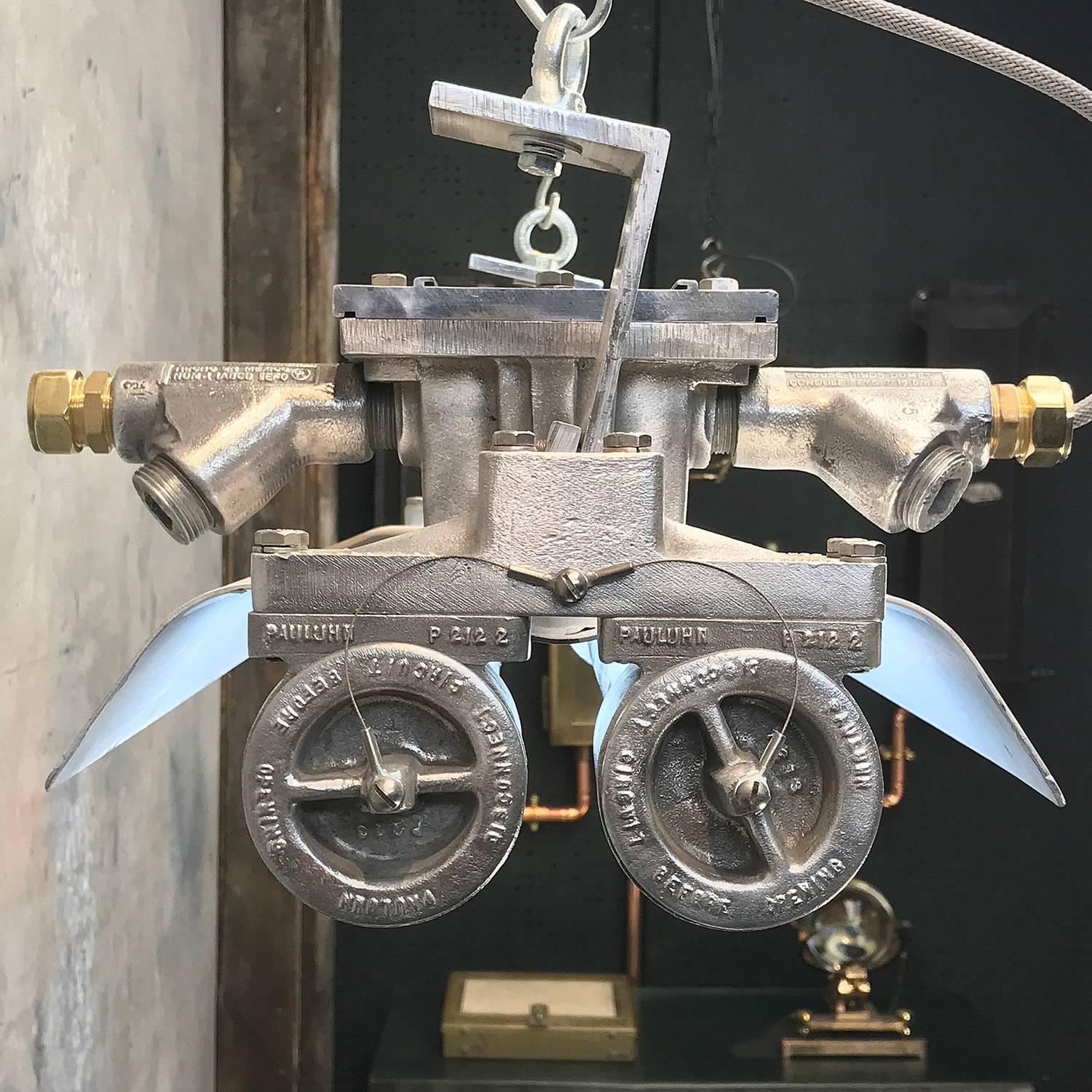 1970s American Pauluhn / Crouse Hinds Cast Industrial Strip Light with ...