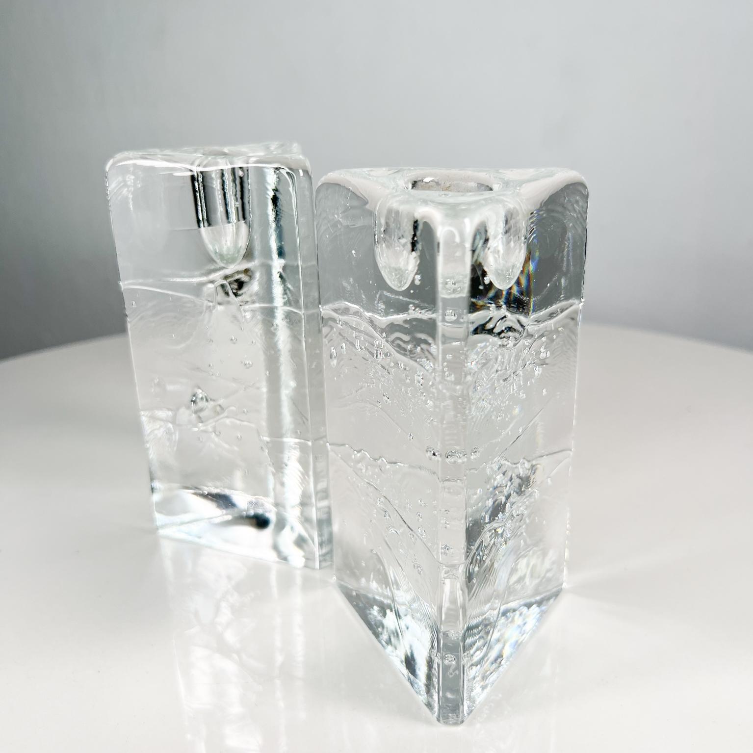 1970s Arkipelago Glass Icicle Candle Holders Timo Sarpaneva Iittala ...