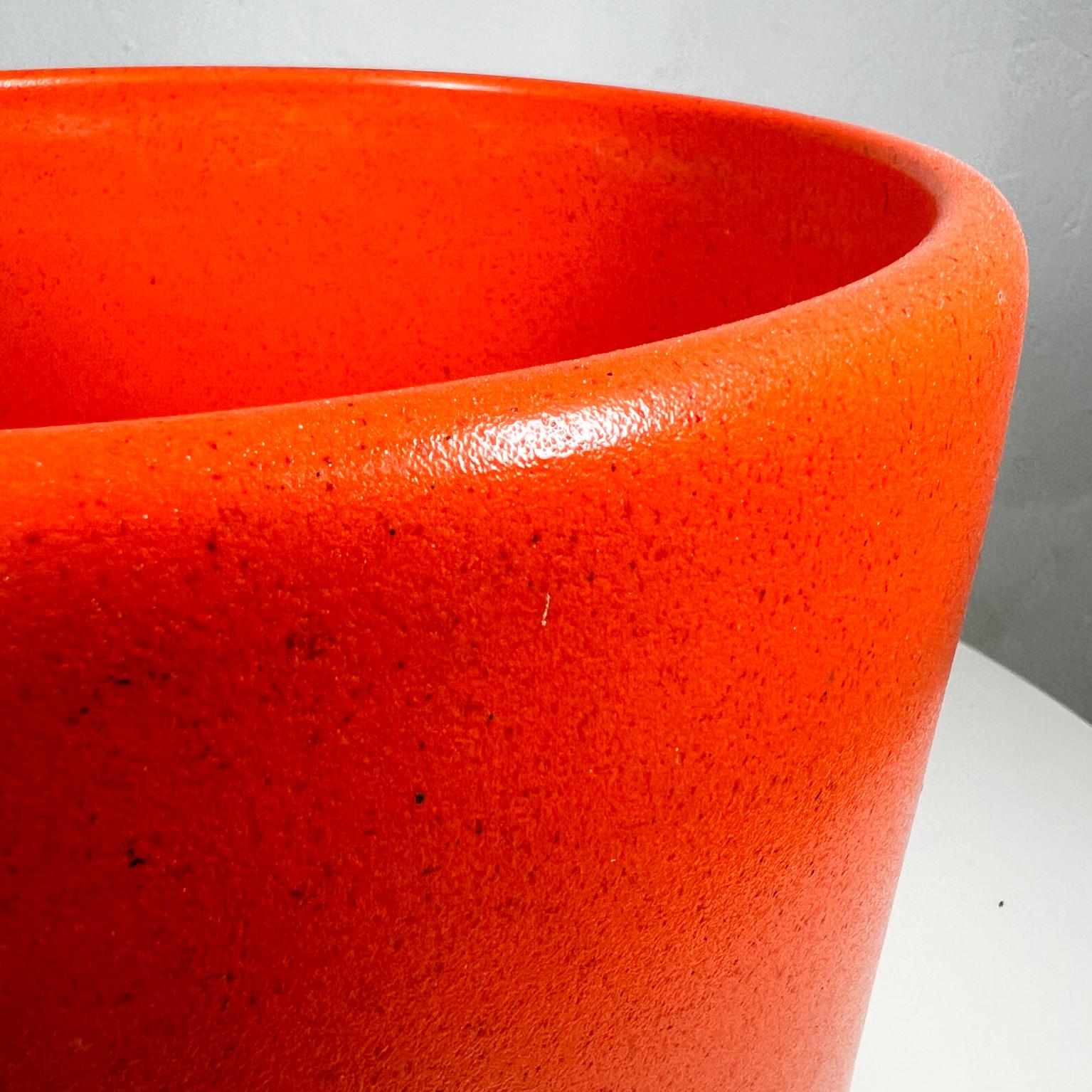 1970s Art Pottery Style Gainey Ceramics Modern Orange Planter For Sale ...