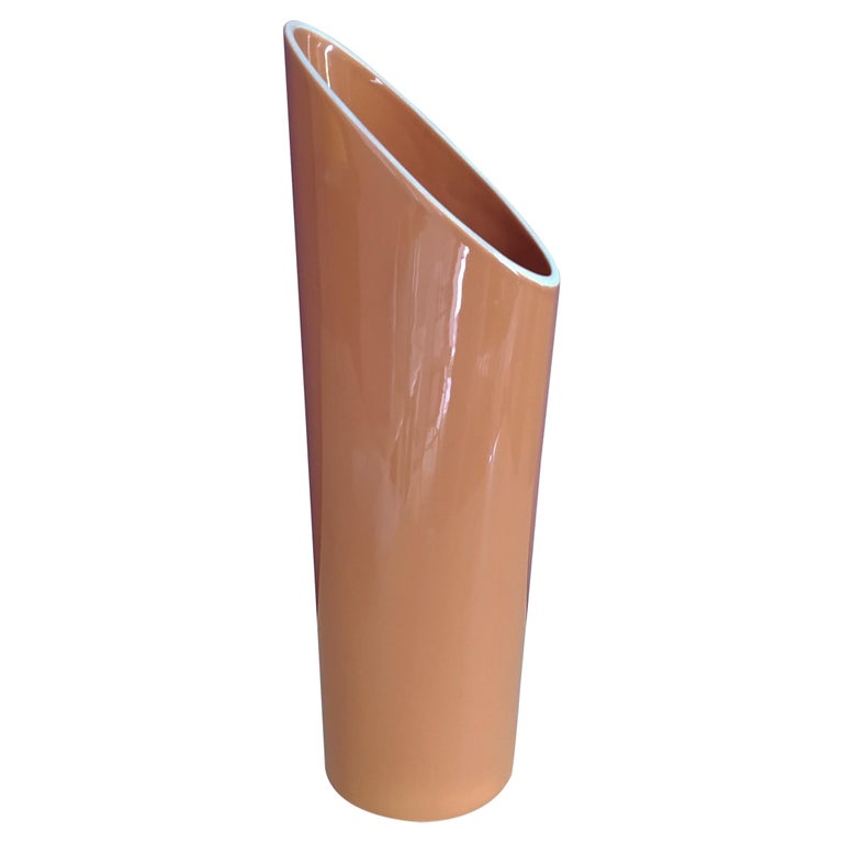 1970s Astonishing Space Age Orange Vase in Ceramic, Made in Italy For ...