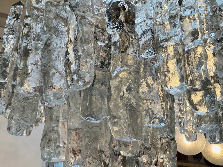 1970s Austrian Kalmar Lighting Two-Tier Iced Glass Chandelier by J.T ...