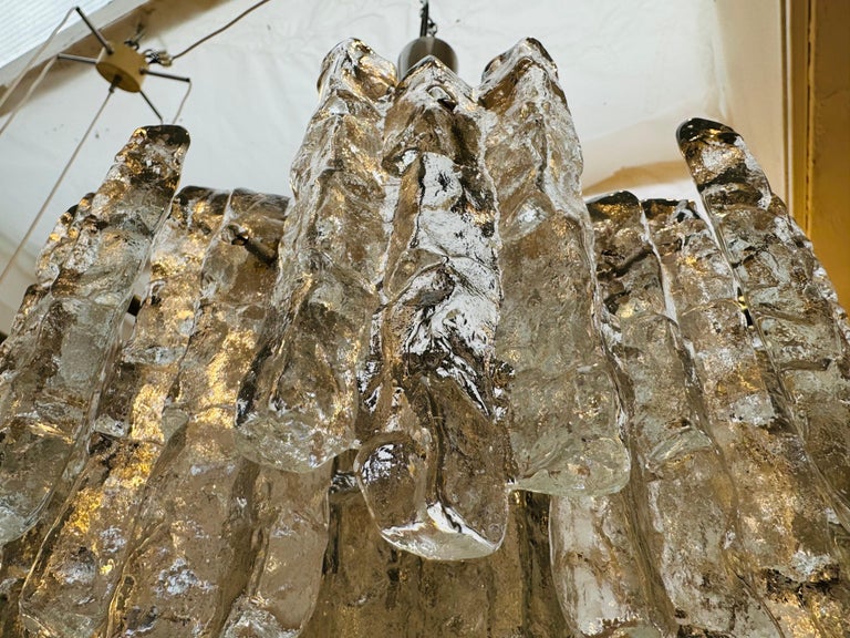 1970s Austrian Kalmar Lighting Two-Tier Iced Glass Chandelier by J.T ...