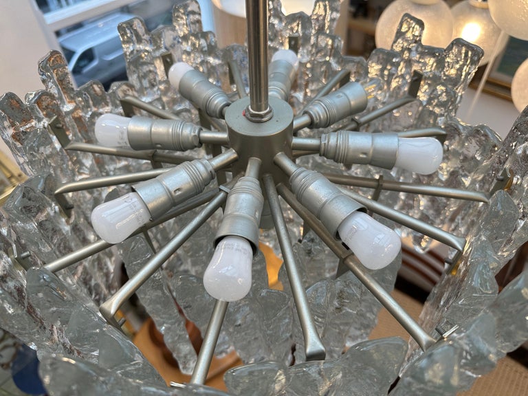 1970s Austrian Kalmar Lighting Two-Tier Iced Glass Chandelier by J.T ...