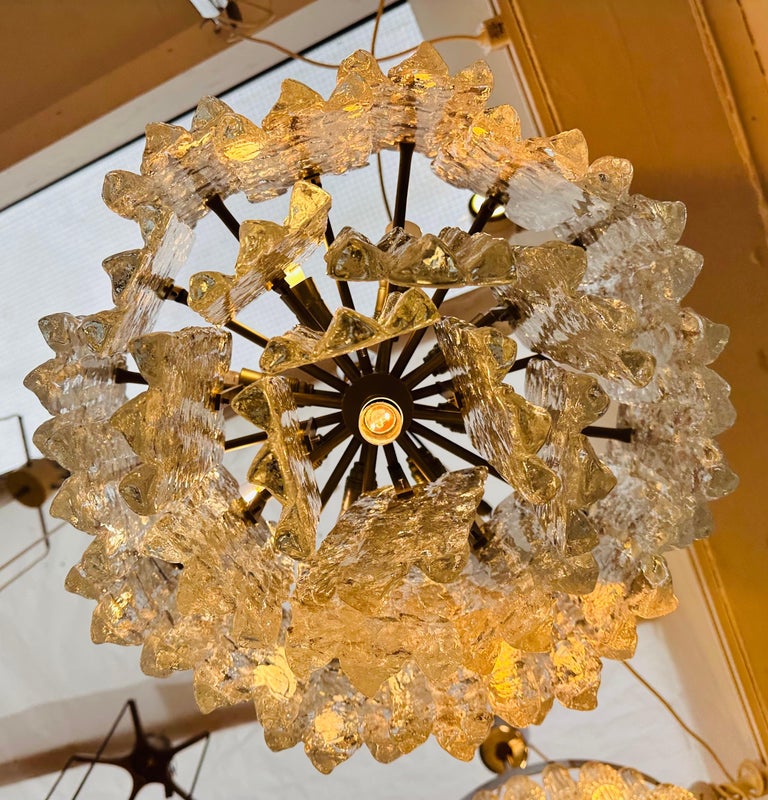 1970s Austrian Kalmar Lighting Two-Tier Iced Glass Chandelier by J.T ...