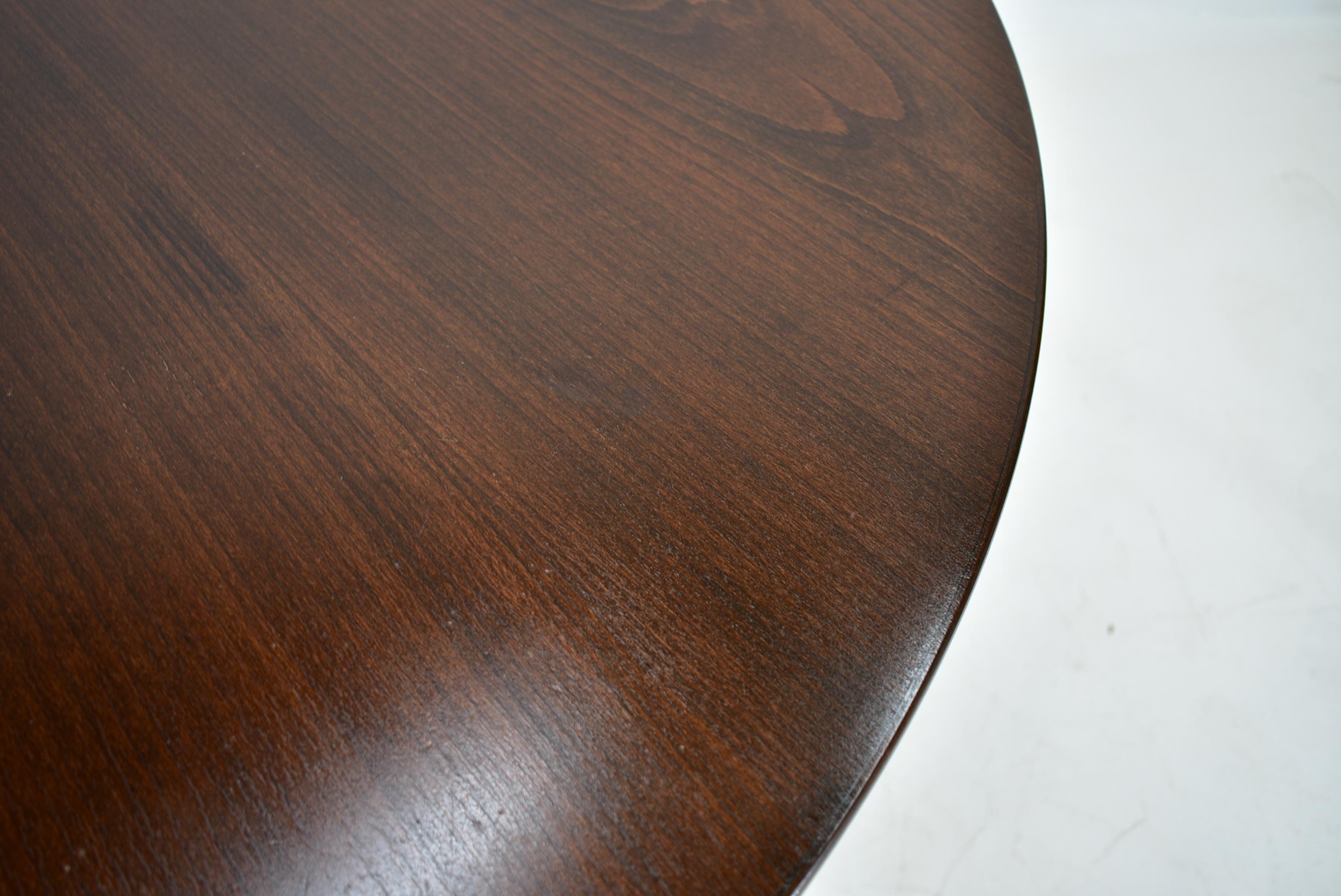 1970s Beech Round Dining Table, Czechoslovakia at 1stDibs