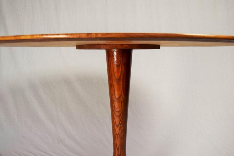 1970s Beech Round Dining Table, Czechoslovakia at 1stDibs