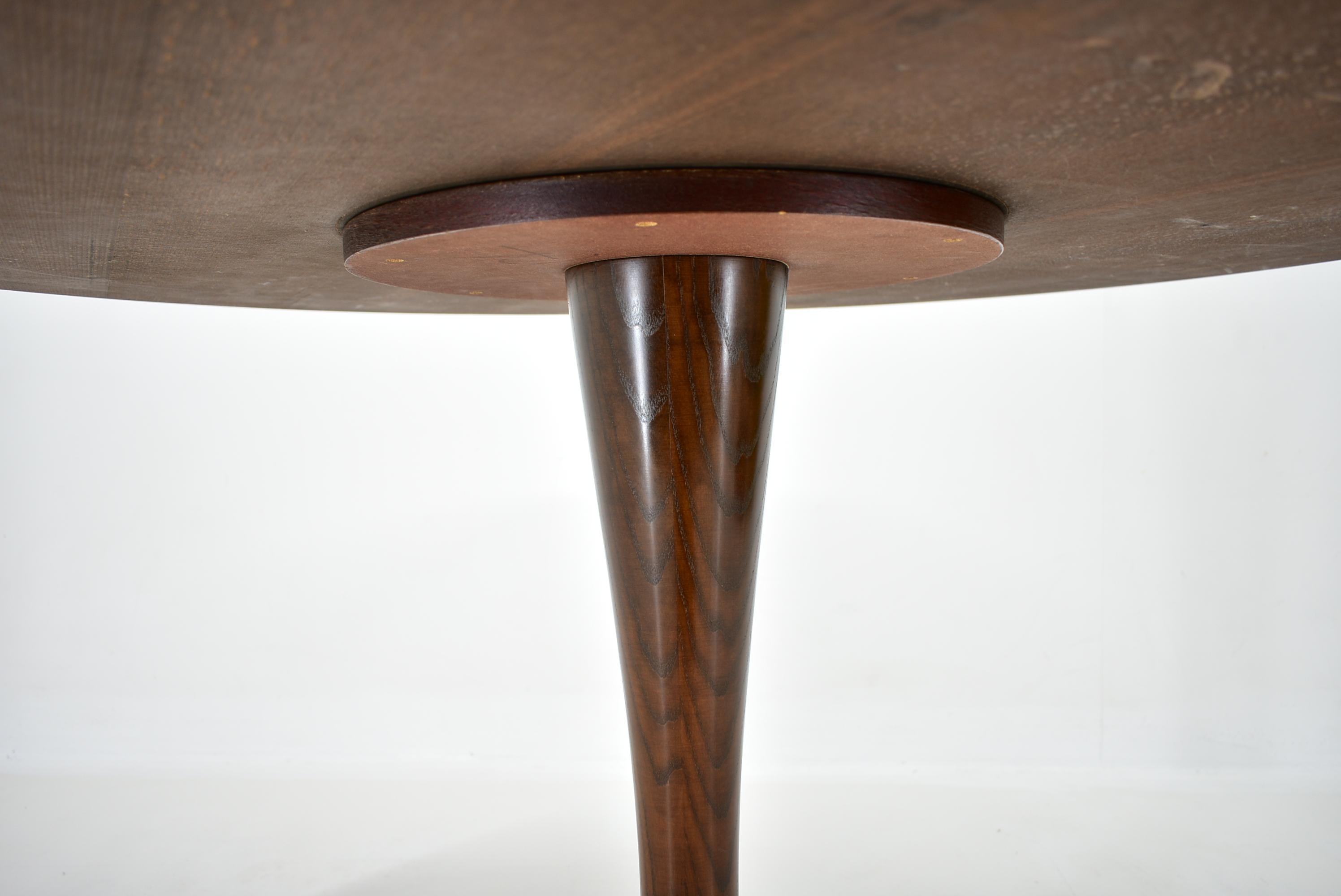 1970s Beech Round Dining Table, Czechoslovakia at 1stDibs