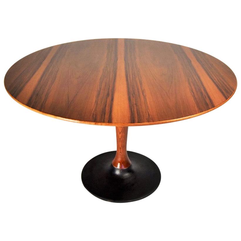 1970s Beech Round Dining Table, Czechoslovakia at 1stDibs
