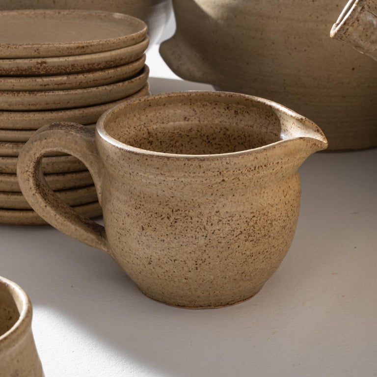 1970s Belgian Ceramic Dinner Set For Sale at 1stDibs