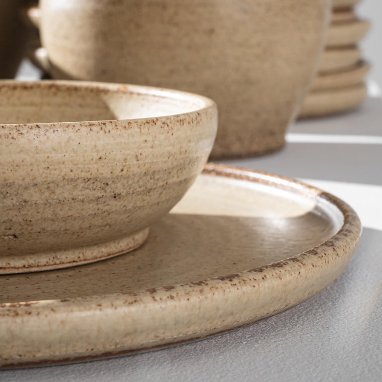 1970s Belgian Ceramic Dinner Set For Sale at 1stDibs