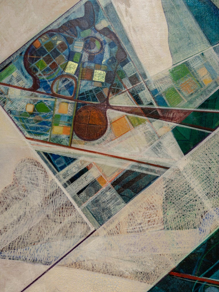 1970s Belgian Oil on Canvas Abstract Painting For Sale at 1stDibs