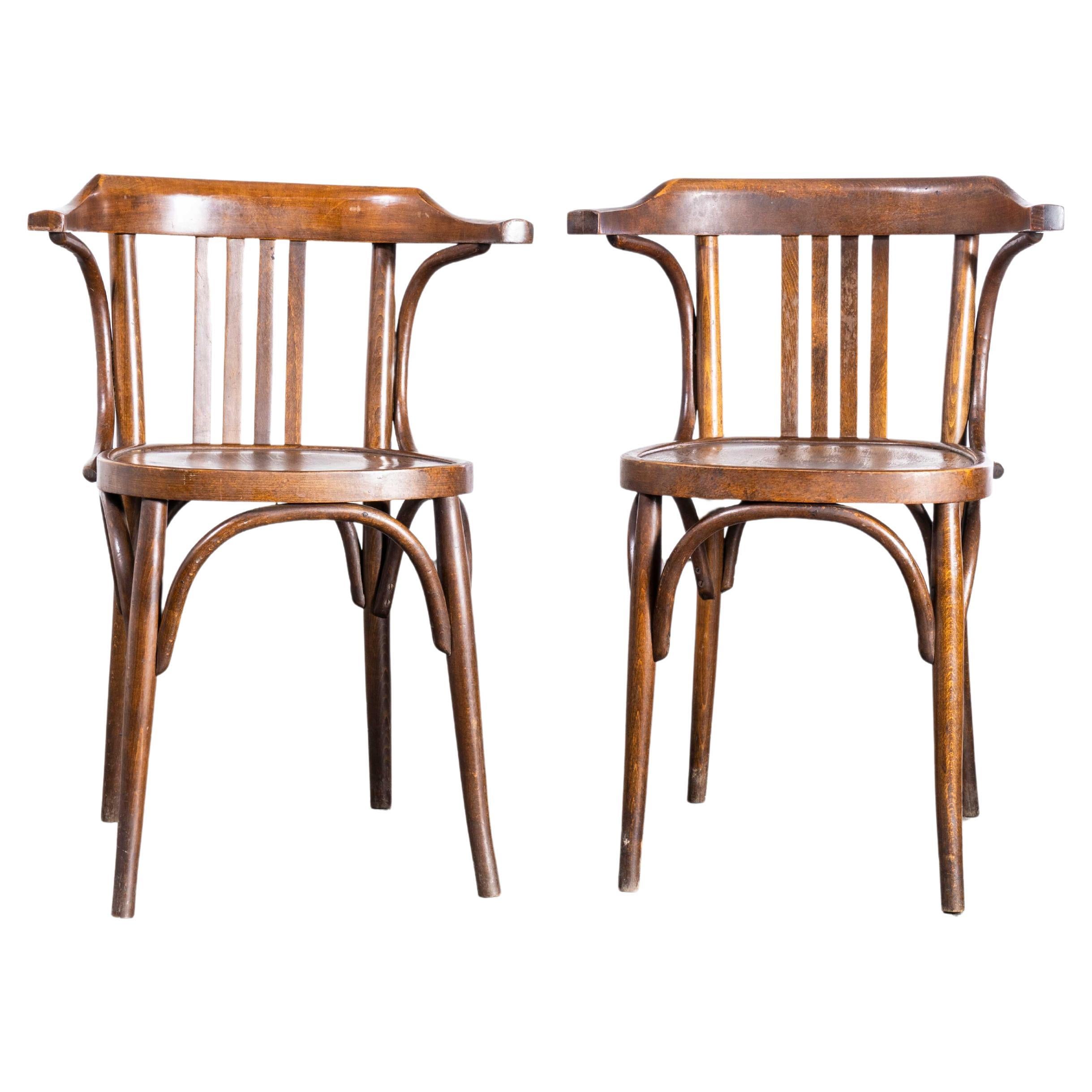 Mid-Century Modern Memphis Loewenstein 6 Black Leather Dining Armchairs ...