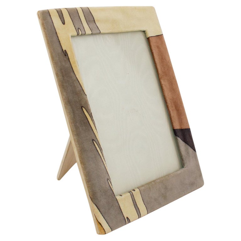 1970s Bessi Velvet and Silk Picture Frame For Sale at 1stDibs