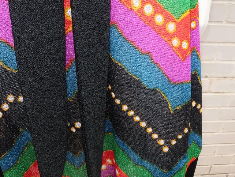 1970's Black Fringe Disco Party Dress For Sale at 1stDibs