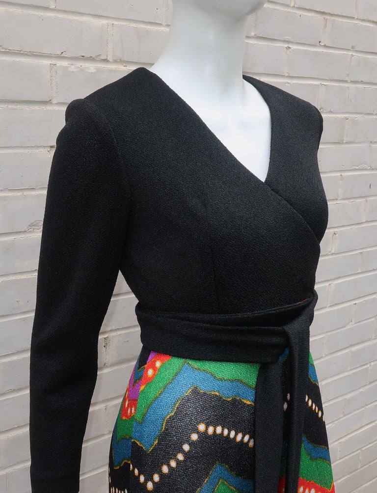 1970's Black Fringe Disco Party Dress For Sale at 1stdibs