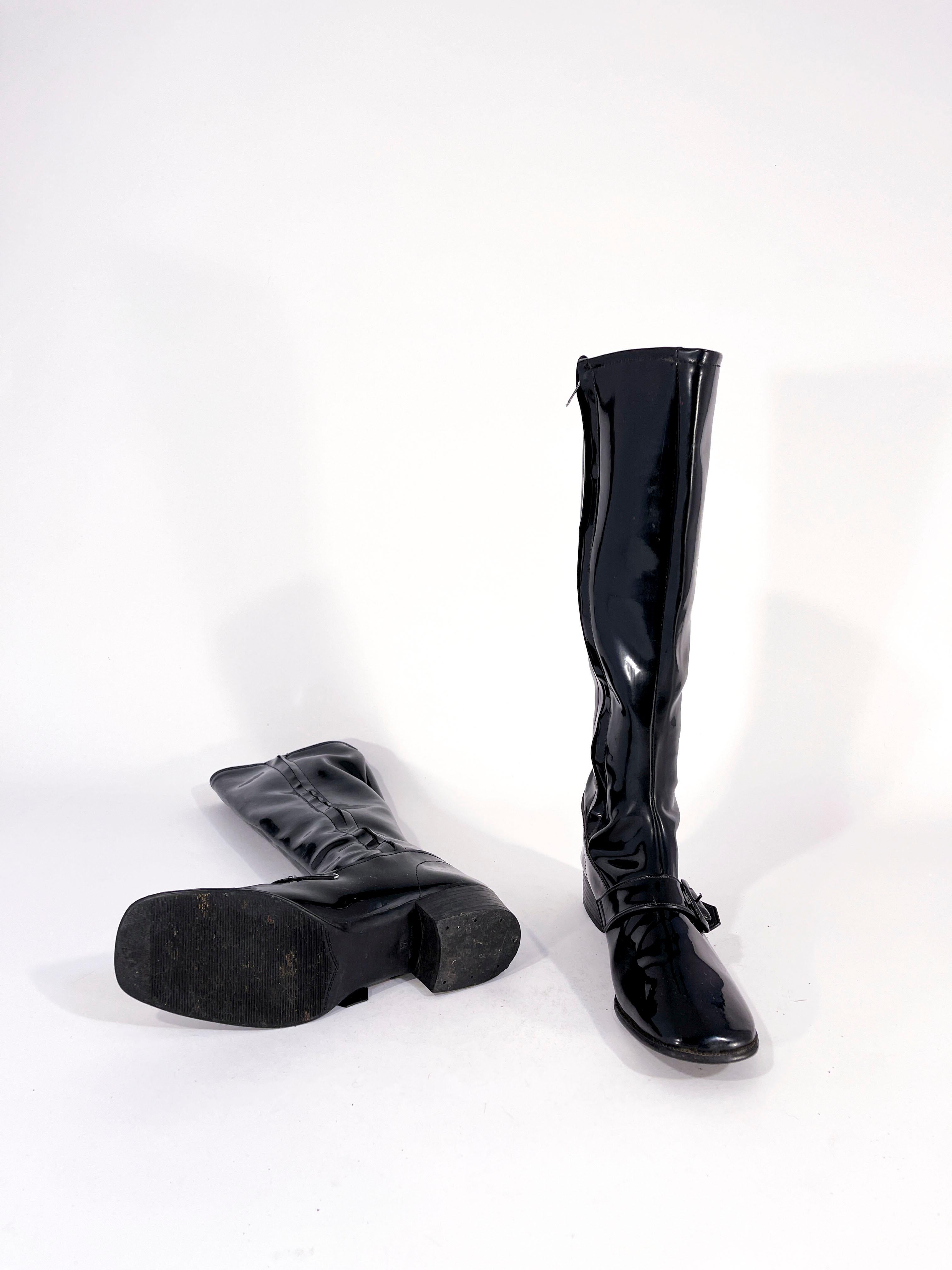 1970s Black Vinyl Go-Go Boots at 1stDibs | black go go boots, vinyl ...