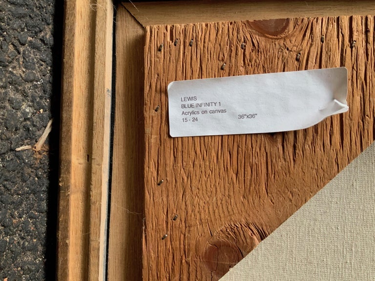 1970s Blue Infinity 1 Abstract Painting For Sale at 1stDibs