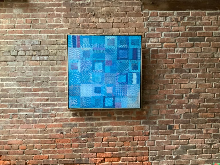 1970s Blue Infinity 1 Abstract Painting For Sale at 1stDibs