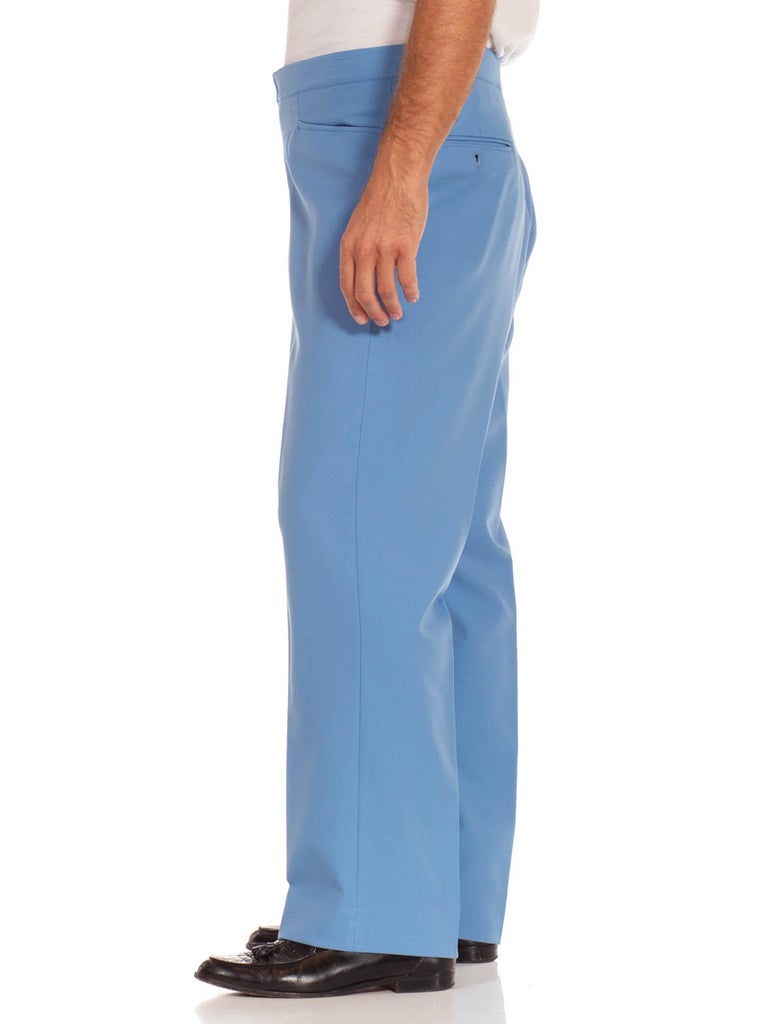 1970S Blue Polyester Pants For Sale at 1stDibs