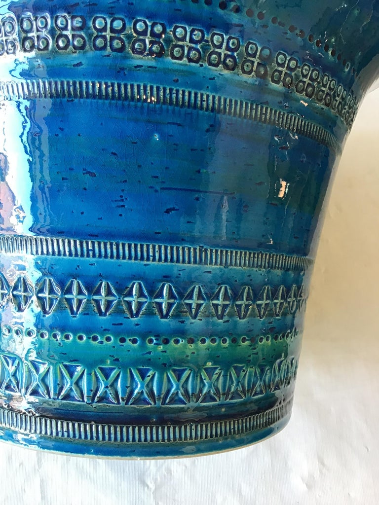 1970s Blue Rimini Flavia Montelupo Bitossi Vase at 1stDibs