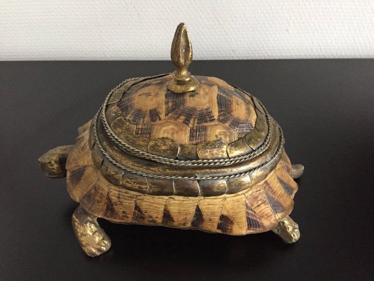 1970s Brass and Turtle Shell Box at 1stDibs