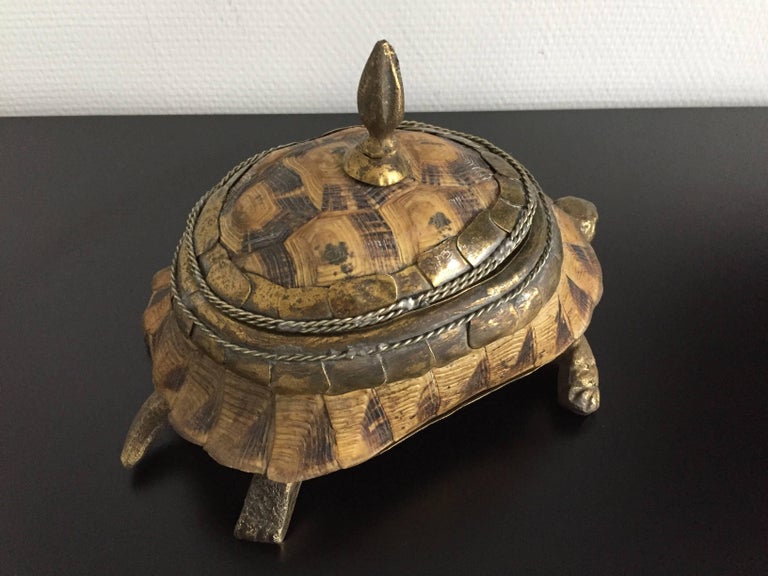 1970s Brass and Turtle Shell Box at 1stDibs