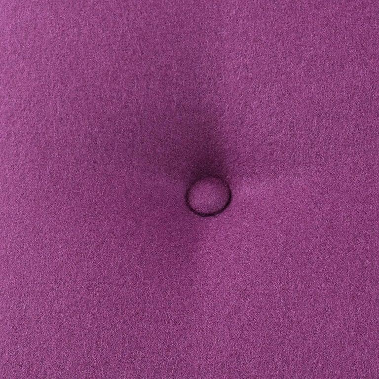 Restored Vintage Fiber Foam Sofa by Homecrest in New Plum Knoll Fabric ...