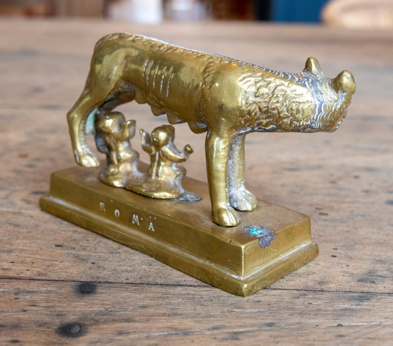 1970s Bronze Figure of the Capitoline She-Wolf Symbol of Rome For Sale ...