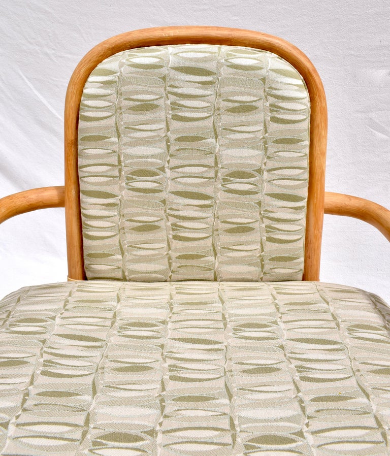 1970's, Brown Jordan Rattan Dining Table and Chair Set For Sale at 1stDibs