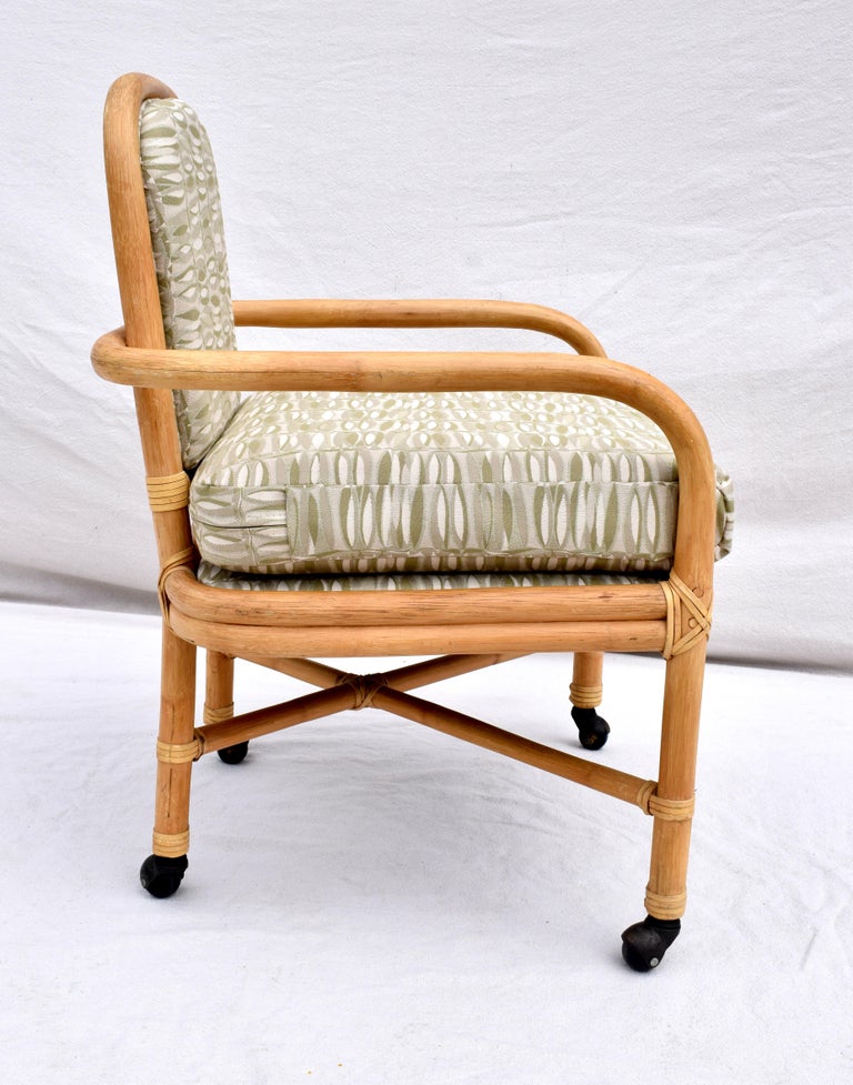 1970's, Brown Jordan Rattan Dining Table and Chair Set For Sale at 1stDibs