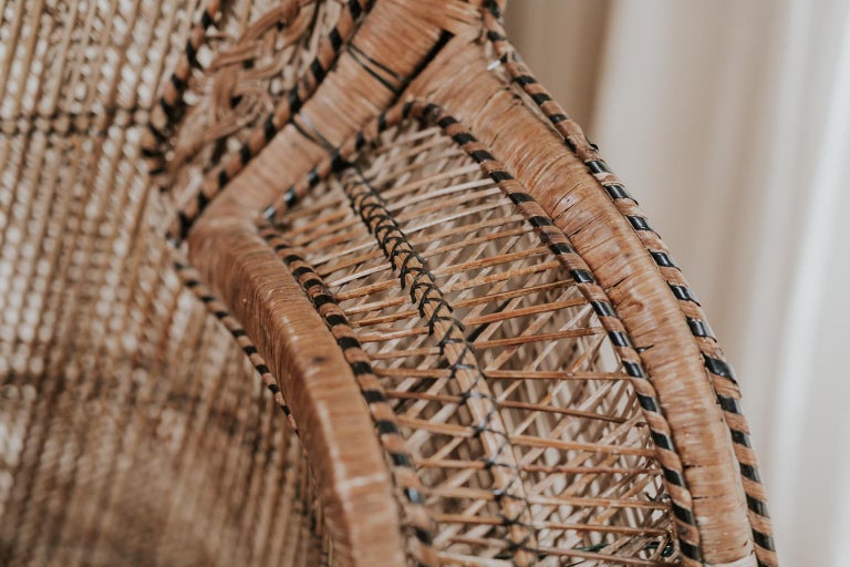 1970s Butterfly Wicker/Rattan Chair at 1stDibs