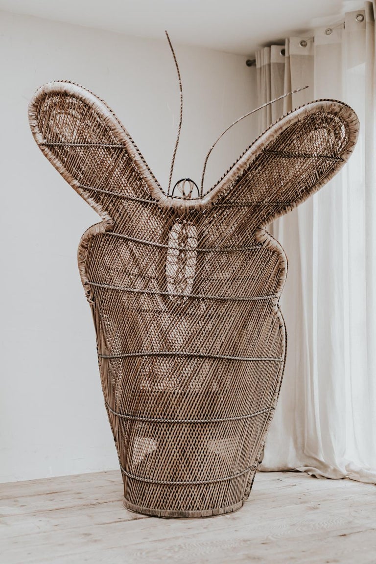 1970s Butterfly Wicker/Rattan Chair at 1stDibs