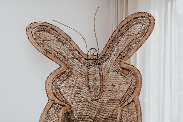 1970s Butterfly Wicker/Rattan Chair at 1stDibs