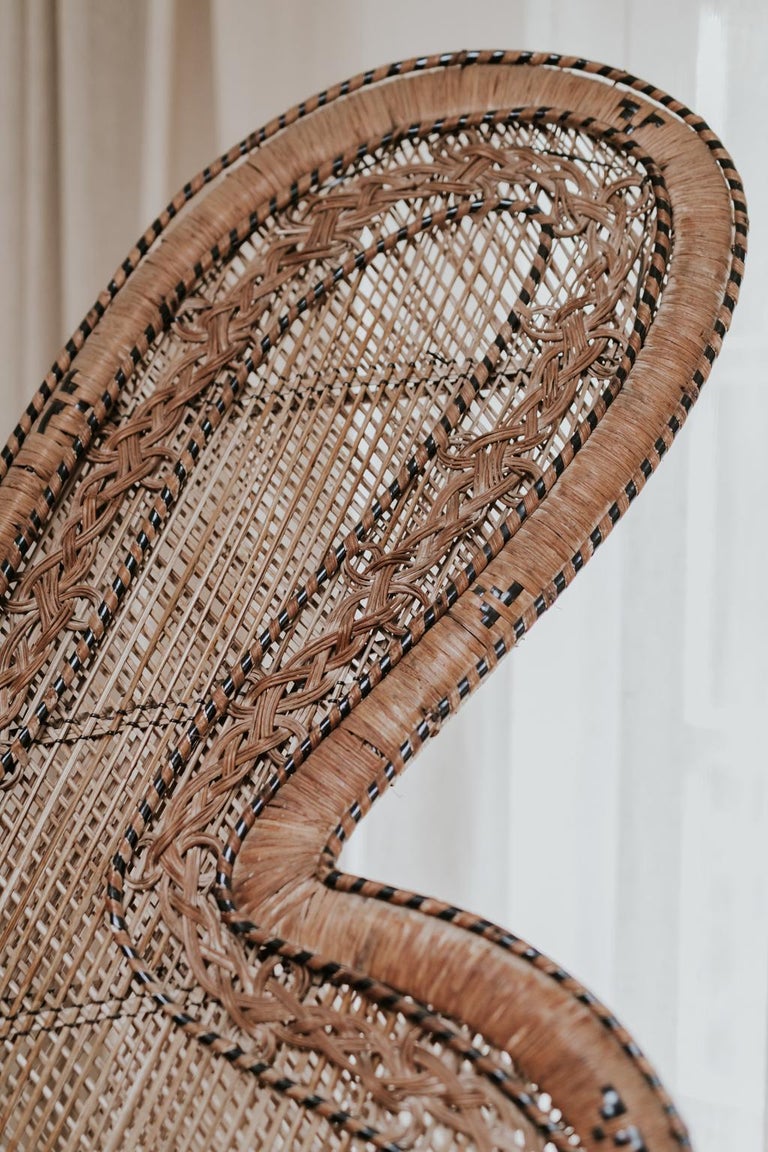 1970s Butterfly Wicker/Rattan Chair at 1stDibs