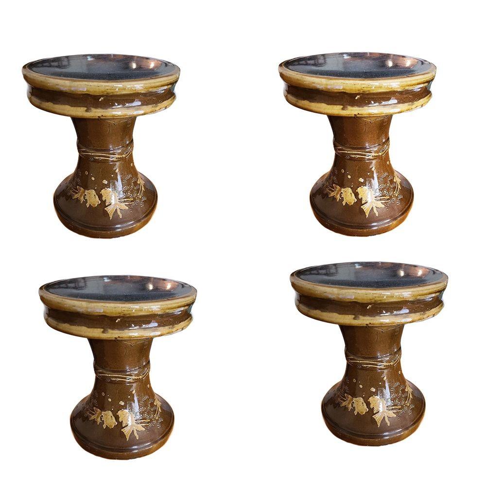 1970s California Pottery Fish Garden Stool and Table Set For Sale at ...