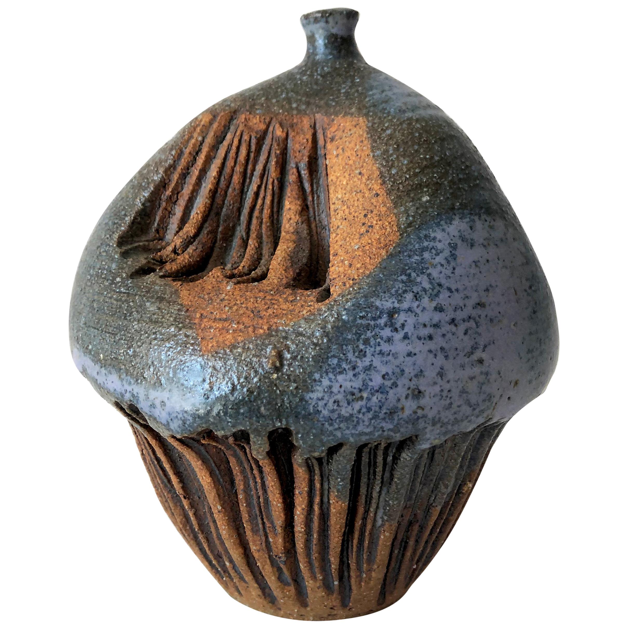 Midcentury Vintage Weed Pot Ceramic Studio Pottery Art For Sale at 1stDibs