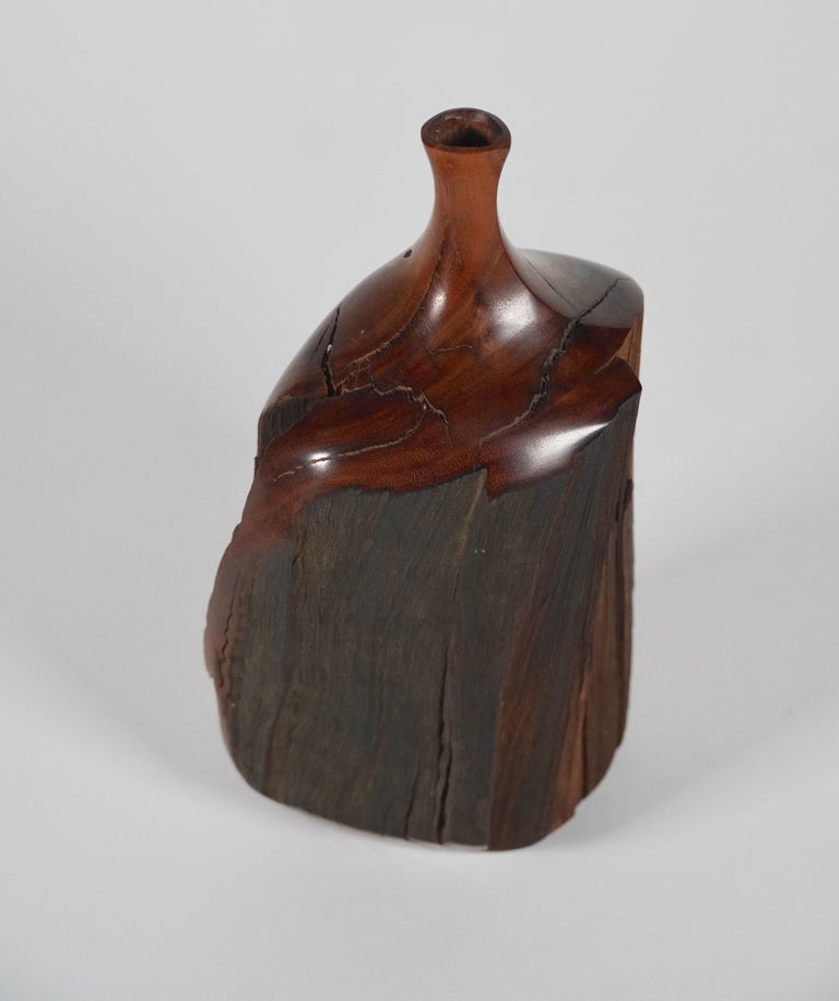1970s California Woodworker Doug Ayers Wooden Live Edge Vase For Sale ...
