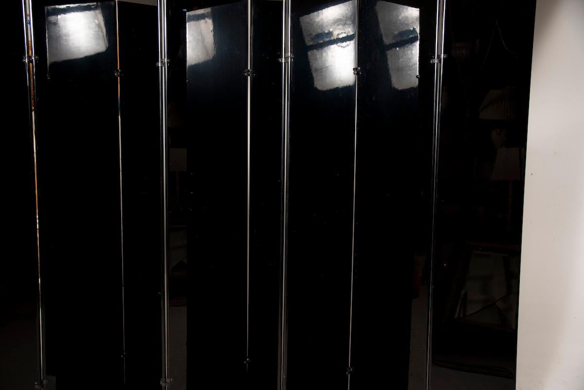 1970s Carlo Scarpa Black Lacquered Wood Screen For Sale at 1stDibs