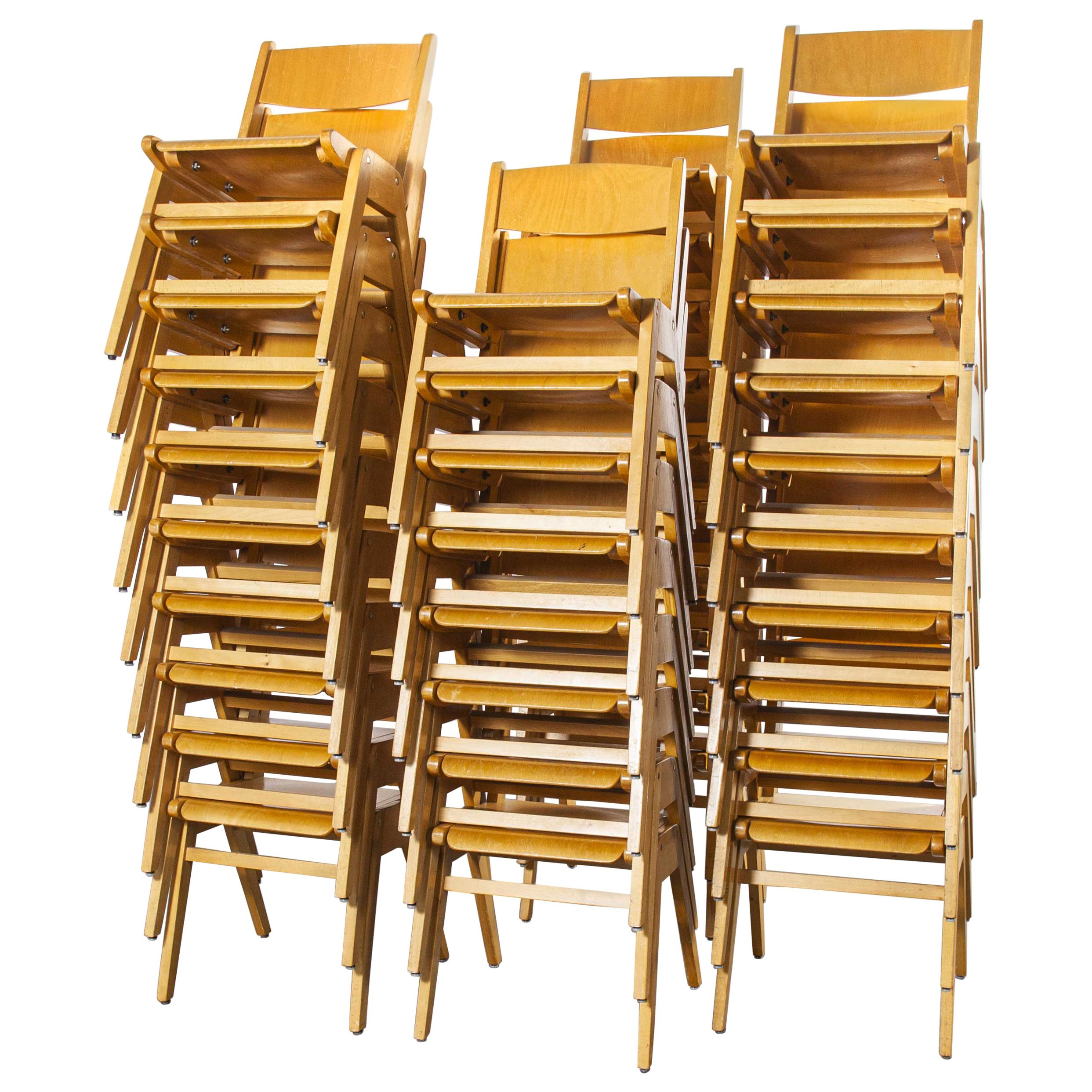 40 Elmar Flototto Pagholz Stacking Chairs, Germany, 1970s at 1stDibs