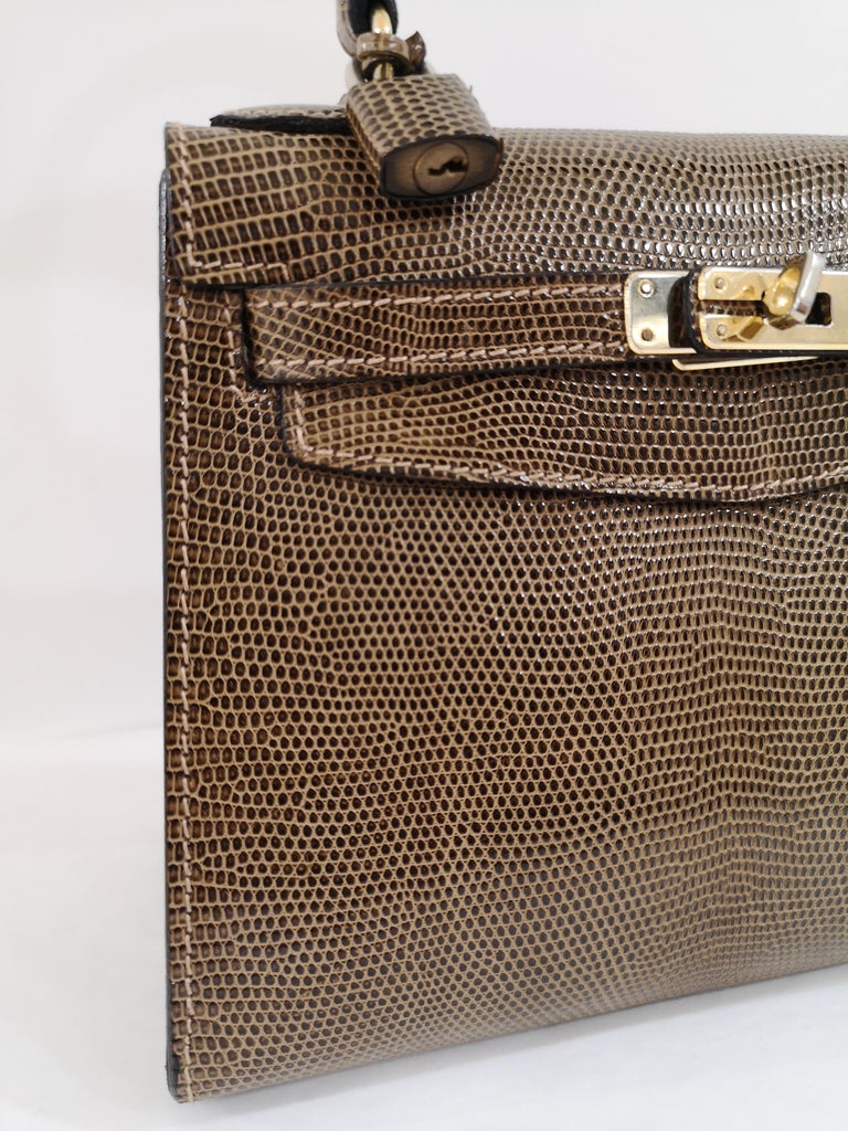 1970s Cellerini Firenze lizard mini kelly at 1stDibs