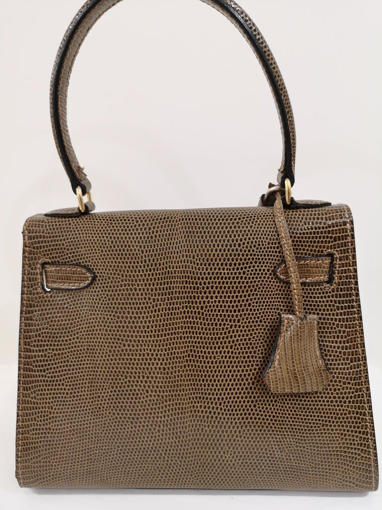 1970s Cellerini Firenze lizard mini kelly at 1stDibs