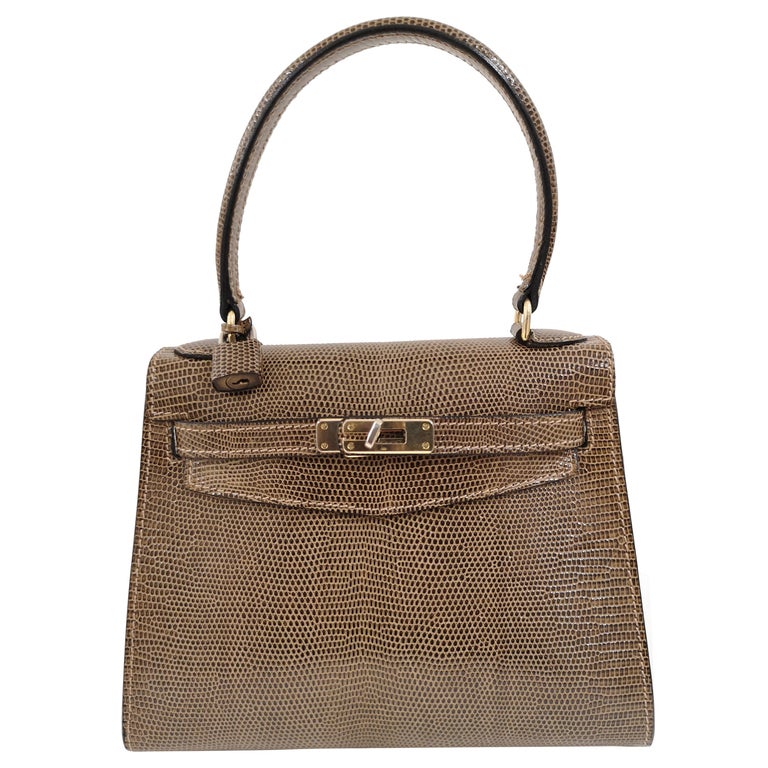 1970s Cellerini Firenze lizard mini kelly at 1stDibs