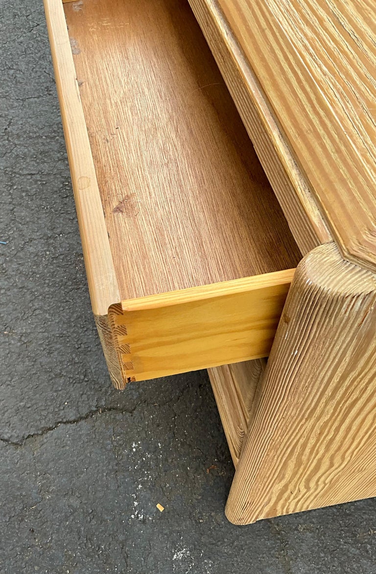 1970s Cerused Pine Campaign Style Chests / Side Tables by Henry Link ...