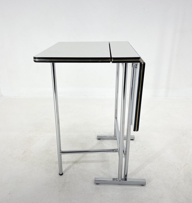 1970's Chrome and Formica Folding Table For Sale at 1stDibs