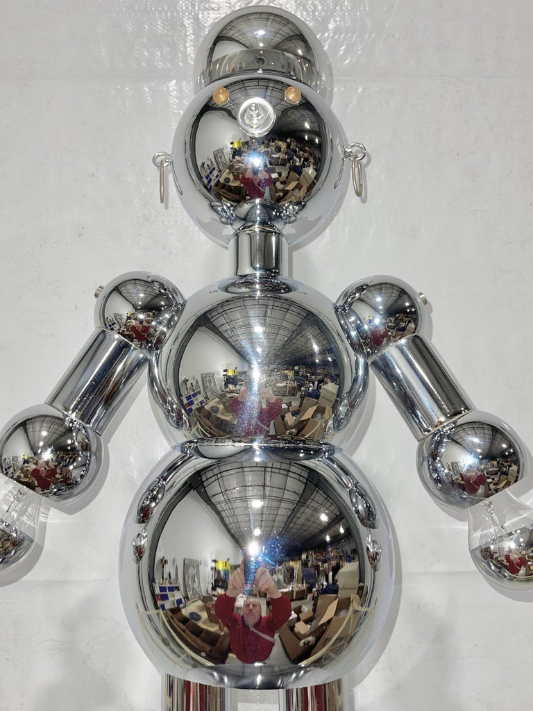 1970's Chrome Robot Lamp by Torino Lamps For Sale at 1stDibs