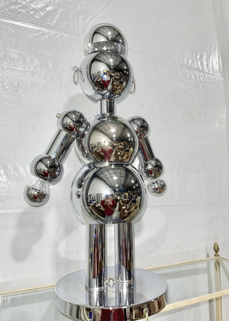 1970's Chrome Robot Lamp by Torino Lamps For Sale at 1stDibs