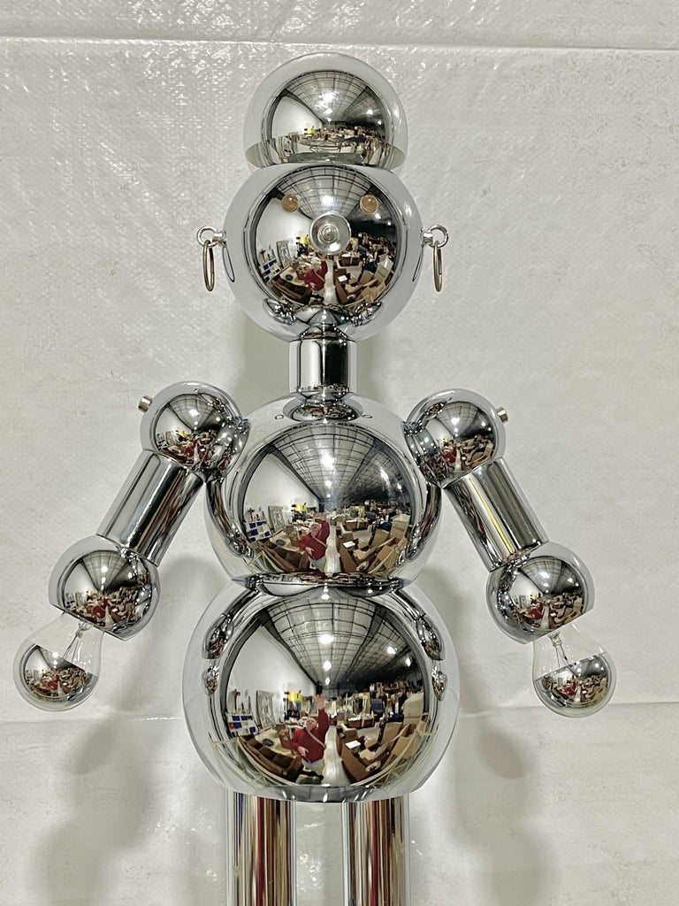1970's Chrome Robot Lamp by Torino Lamps For Sale at 1stDibs
