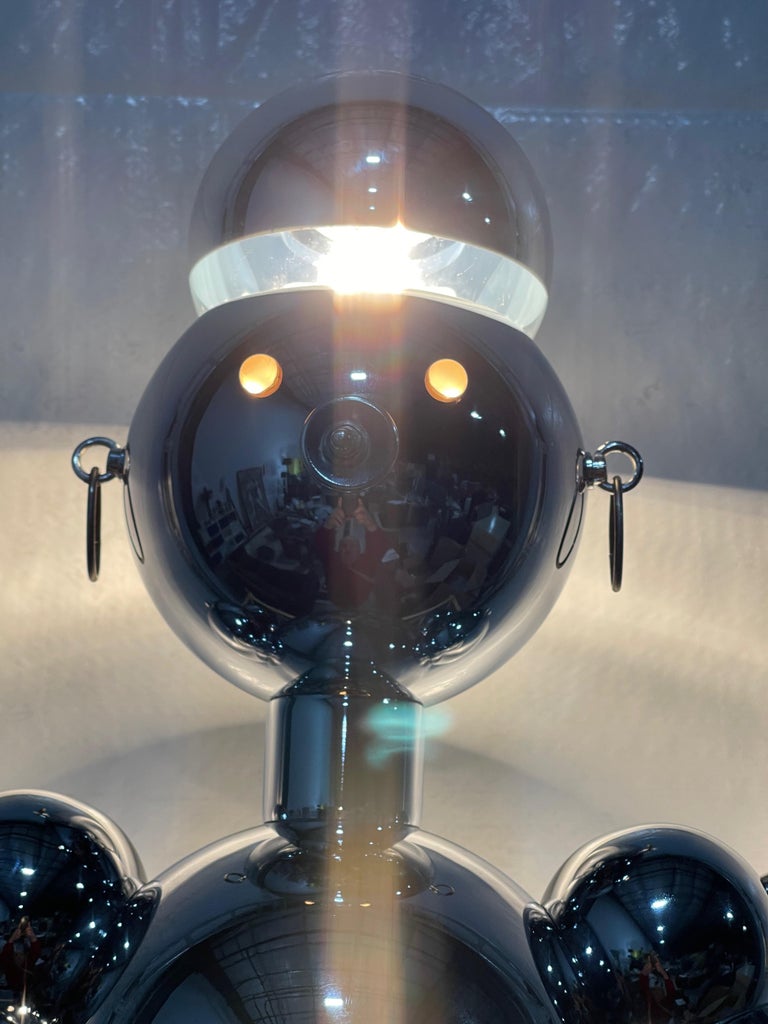 1970's Chrome Robot Lamp by Torino Lamps For Sale at 1stDibs