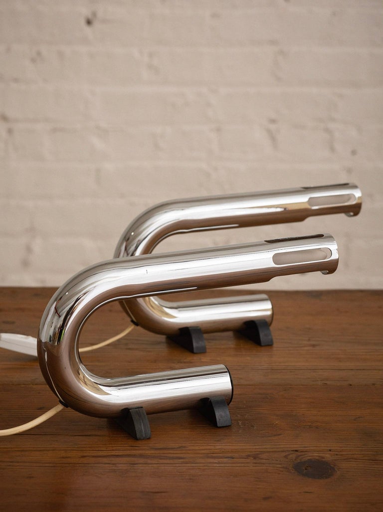 1970s Chrome Table Lamp by Luci Illuminazione DI Interni, Italy For ...
